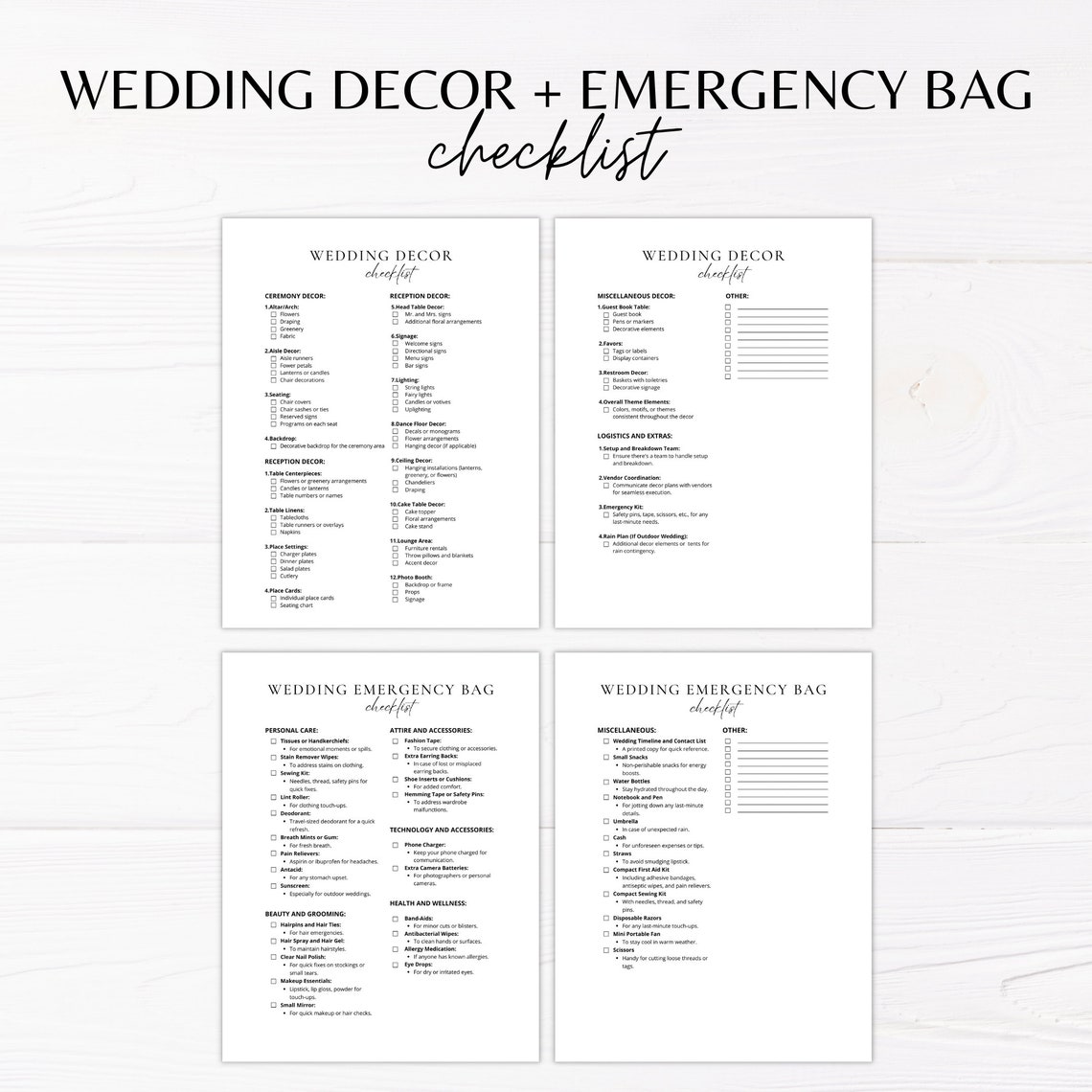 Wedding Checklist Wedding Planning Checklist Wedding Checklist Template ...