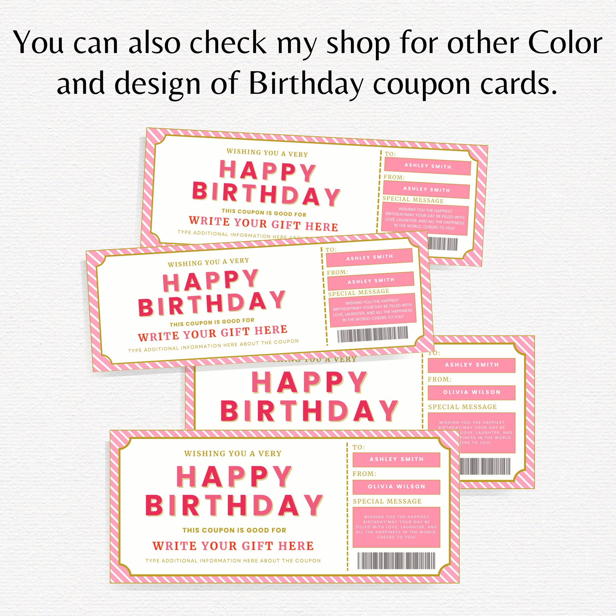 Birthday Gift Coupon Template Printable Birthday Gift Coupon Card ...