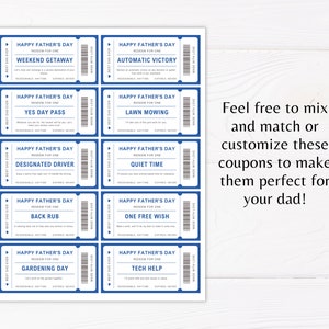 Fathers Day Gift Coupon Template | Printable Fathers Day Gift Coupon ...
