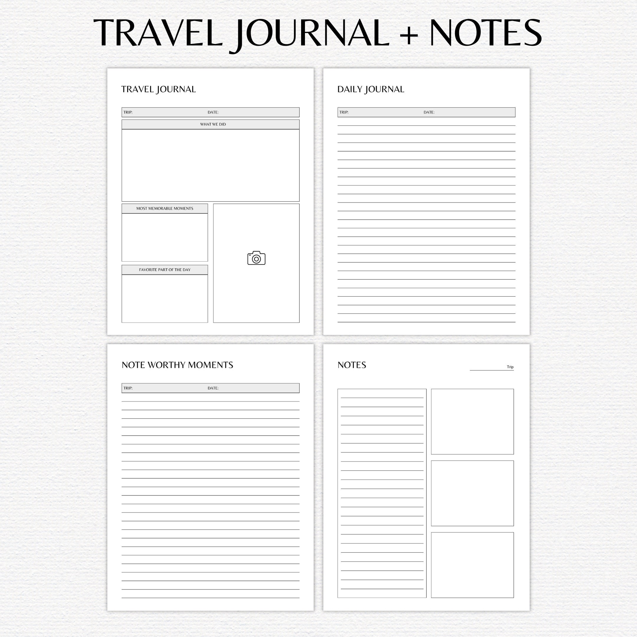 Travel Planner Bundle | Editable Travel Planner Template | Printable ...