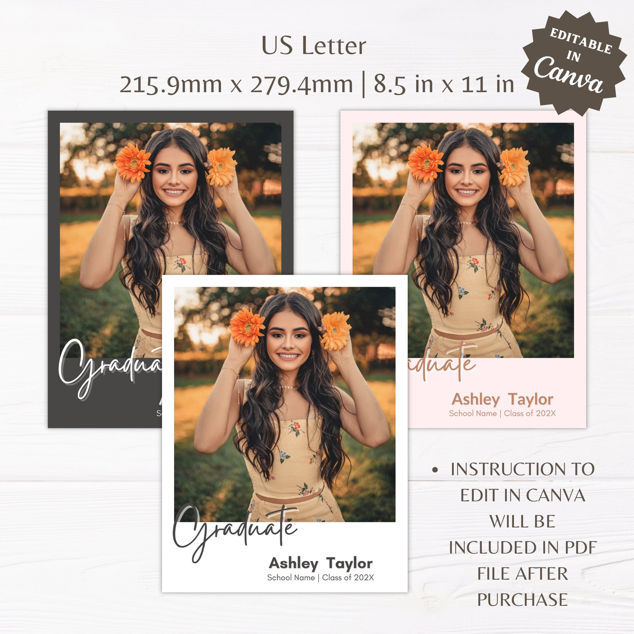 Yearbook Ad Template High School and Senior Graduation Graduation Gift ...