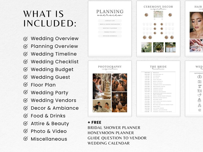 Wedding Planner Printable Wedding Planner Digital Wedding Planner ...