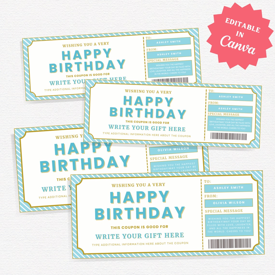 Birthday Gift Coupon Template | Printable Birthday Gift Coupon Card ...