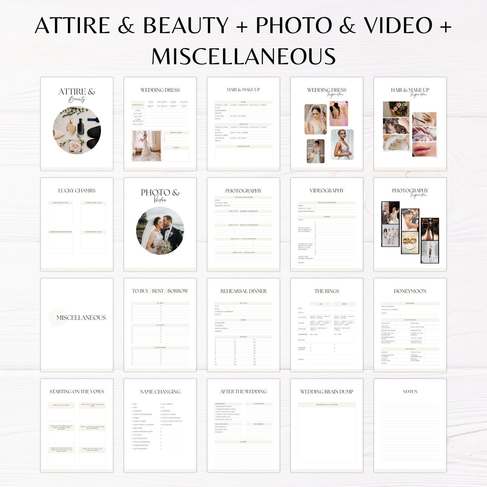 Printable Wedding Planner Wedding Planner Wedding Plan Bundle Wedding ...