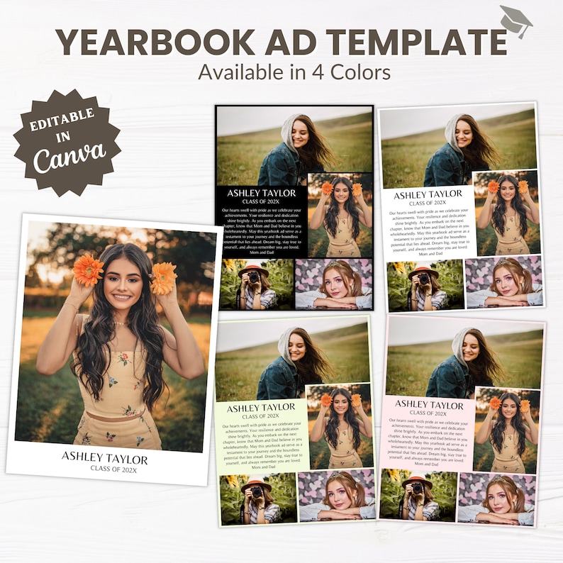 Yearbook Ad Template Yearbook Ad Customizable Yearbook Ad Template ...