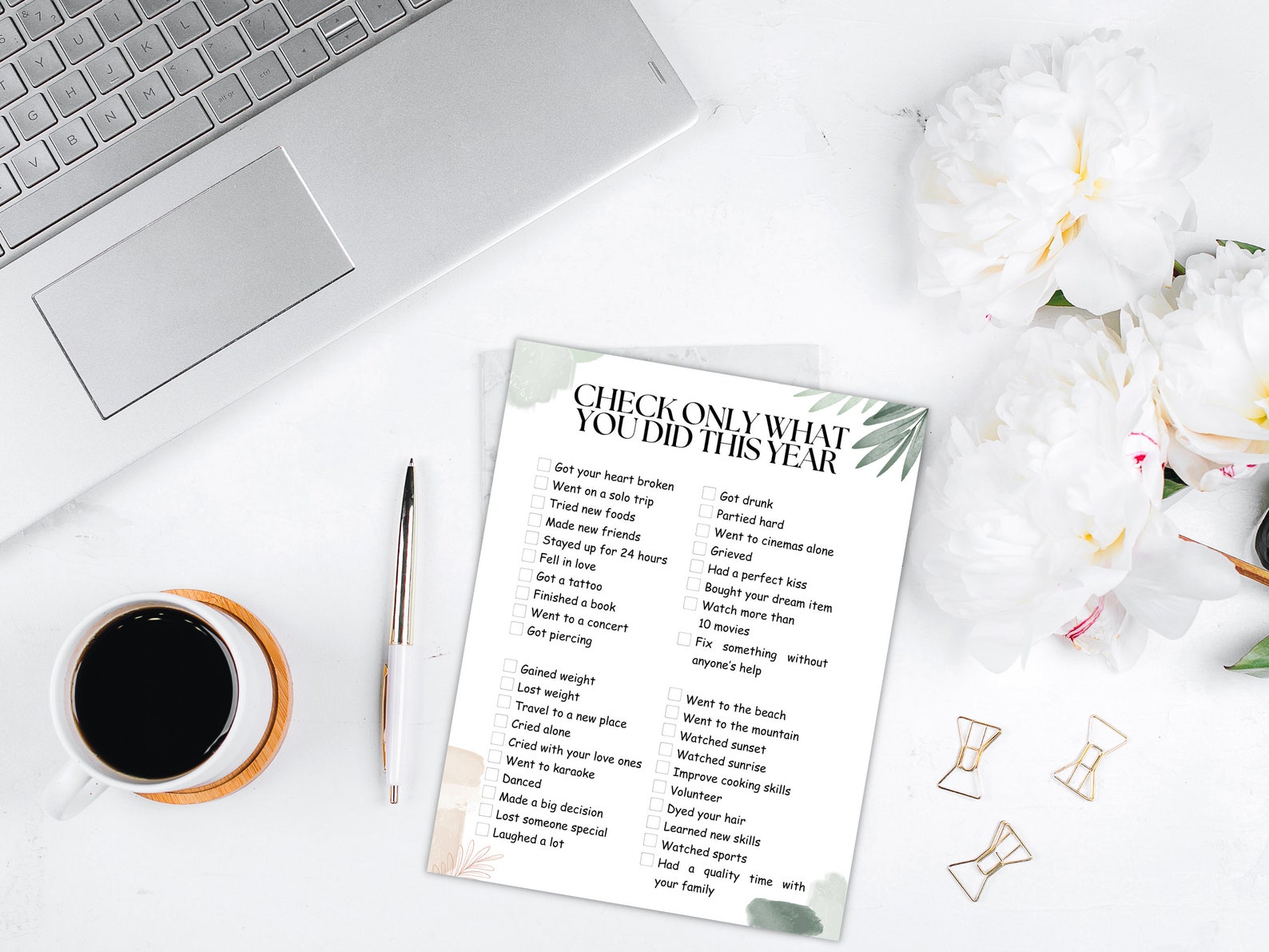 Year End Checklist Funny Checklist Printable Checklist for Young Adults ...