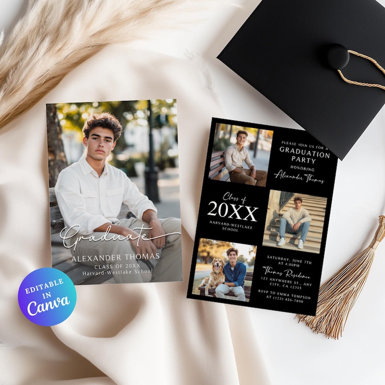 Modern Graduation Invitation Template, Graduation Announcement 2025 ...