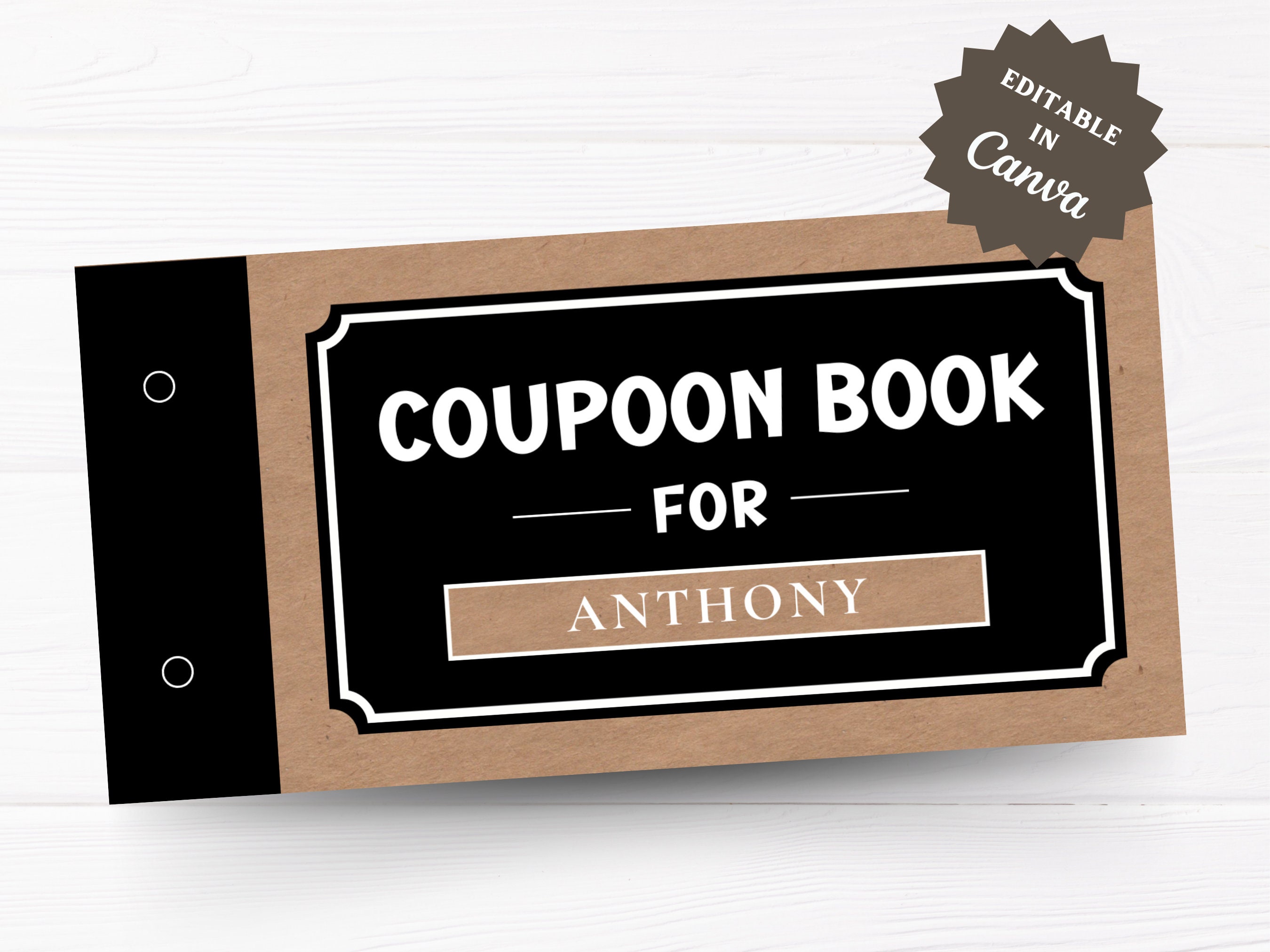 Printable Coupon Book Customizable Love Coupons Personalized Gift ...