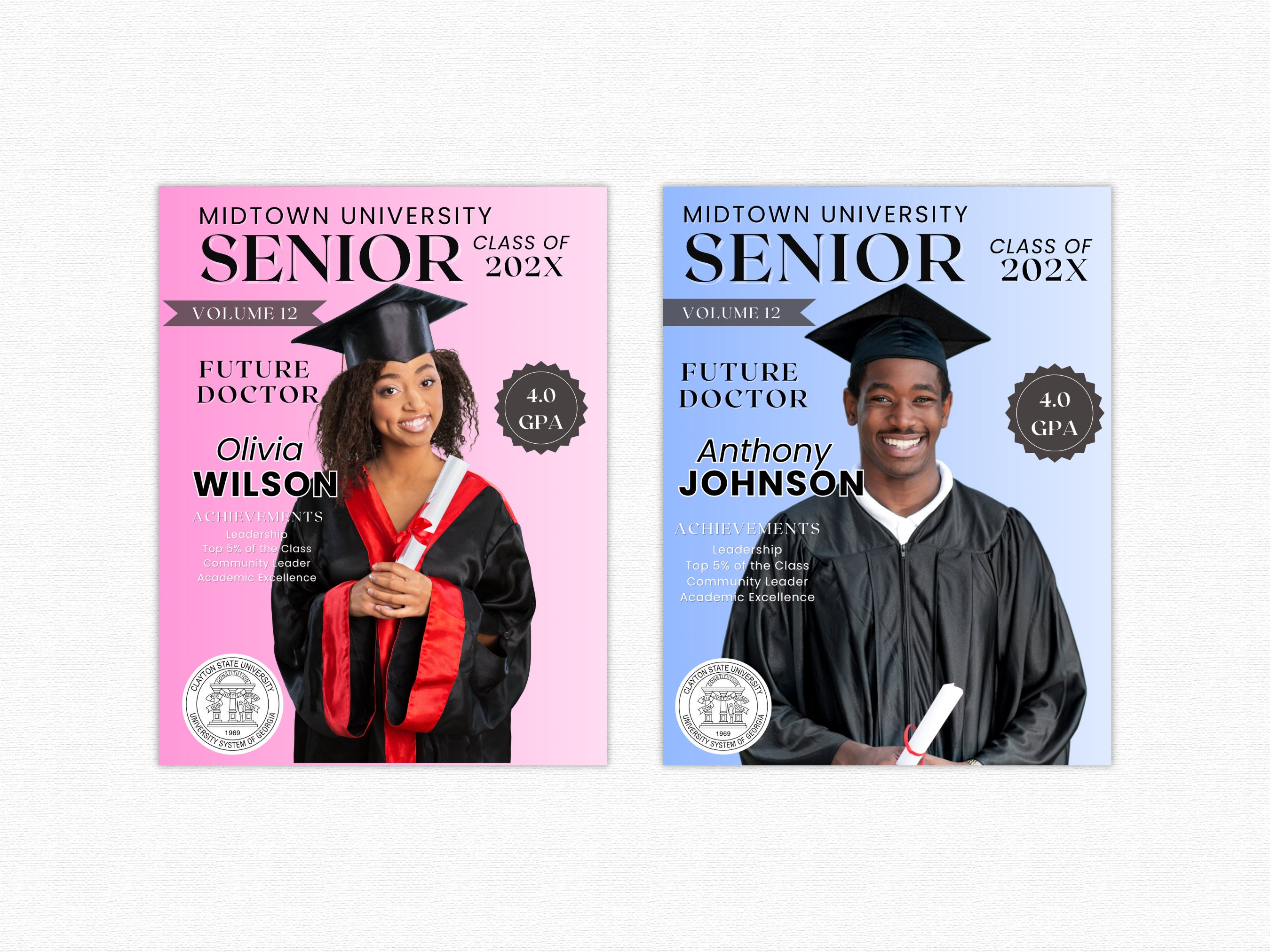 Graduation Magazine Template Graduation Template High School and Senior ...