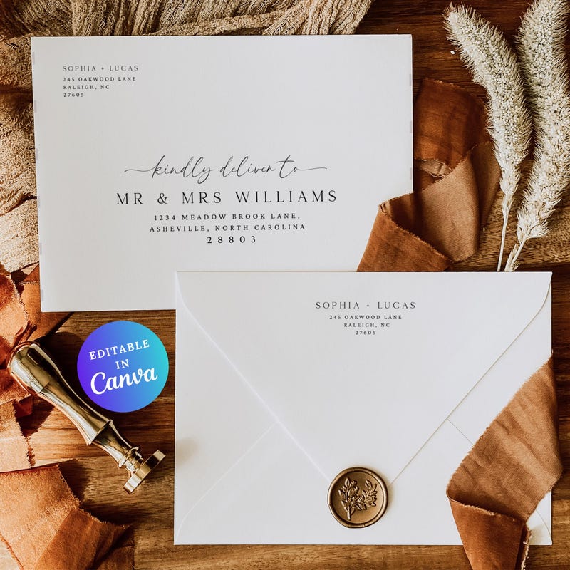 Envelope Label Template - Etsy