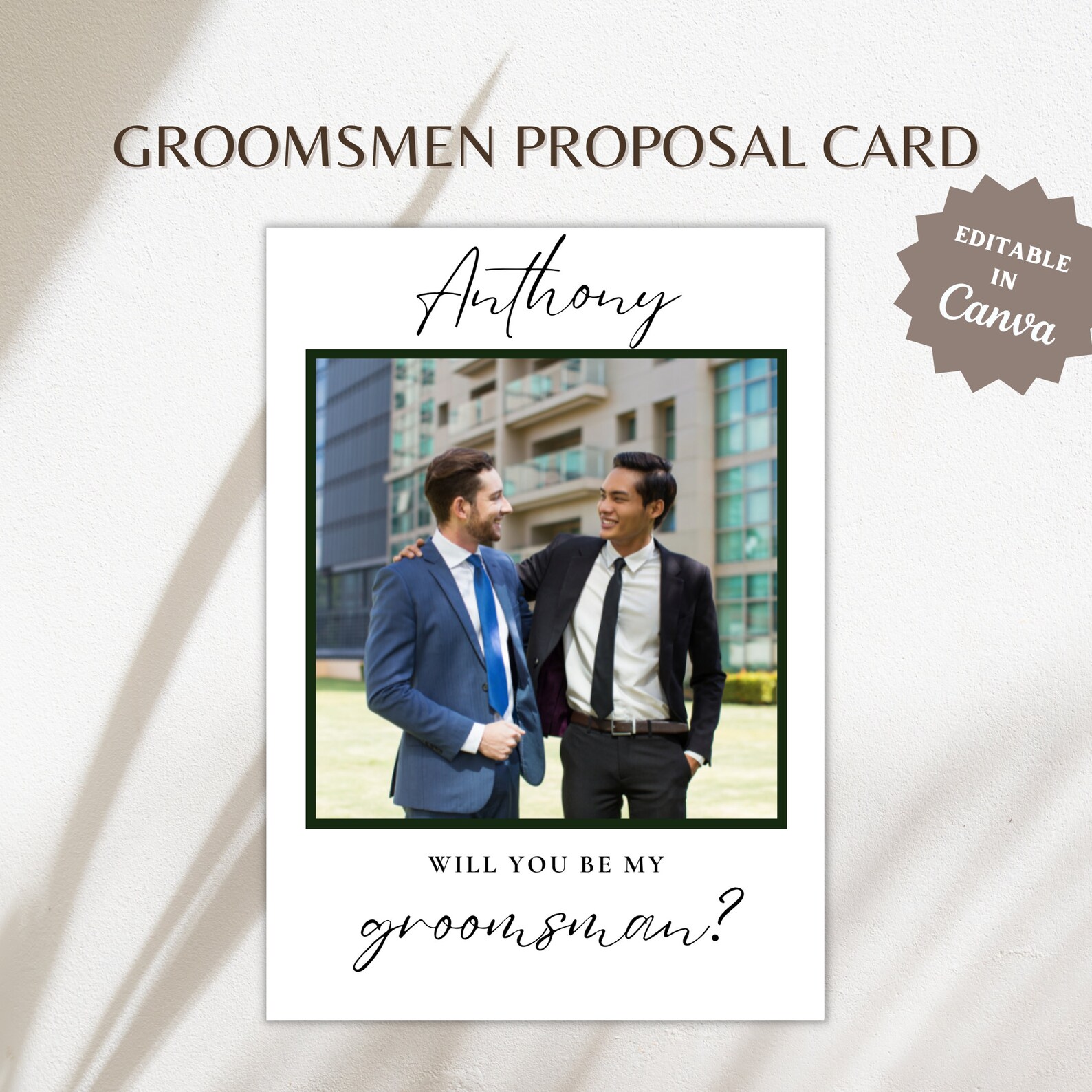 Bridesmaid Proposal Card Bridesmaid Info Card Groomsman Proposal Card ...