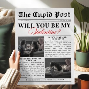 Valentines Day Newspaper Template Canva, Editable Valentine Newspaper ...