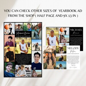 Yearbook Ad Template High School and Senior Graduation Graduation Gift ...