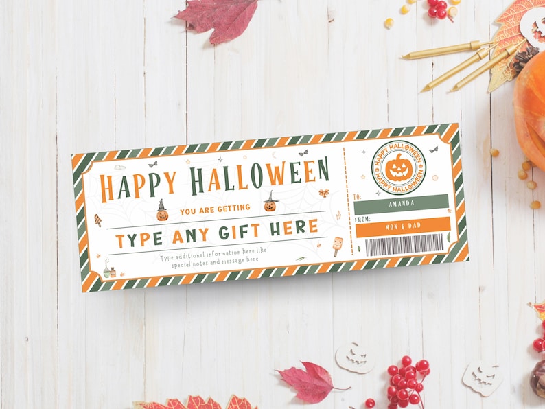Halloween Gift Coupon Template | Printable Halloween Gift Coupon Card ...
