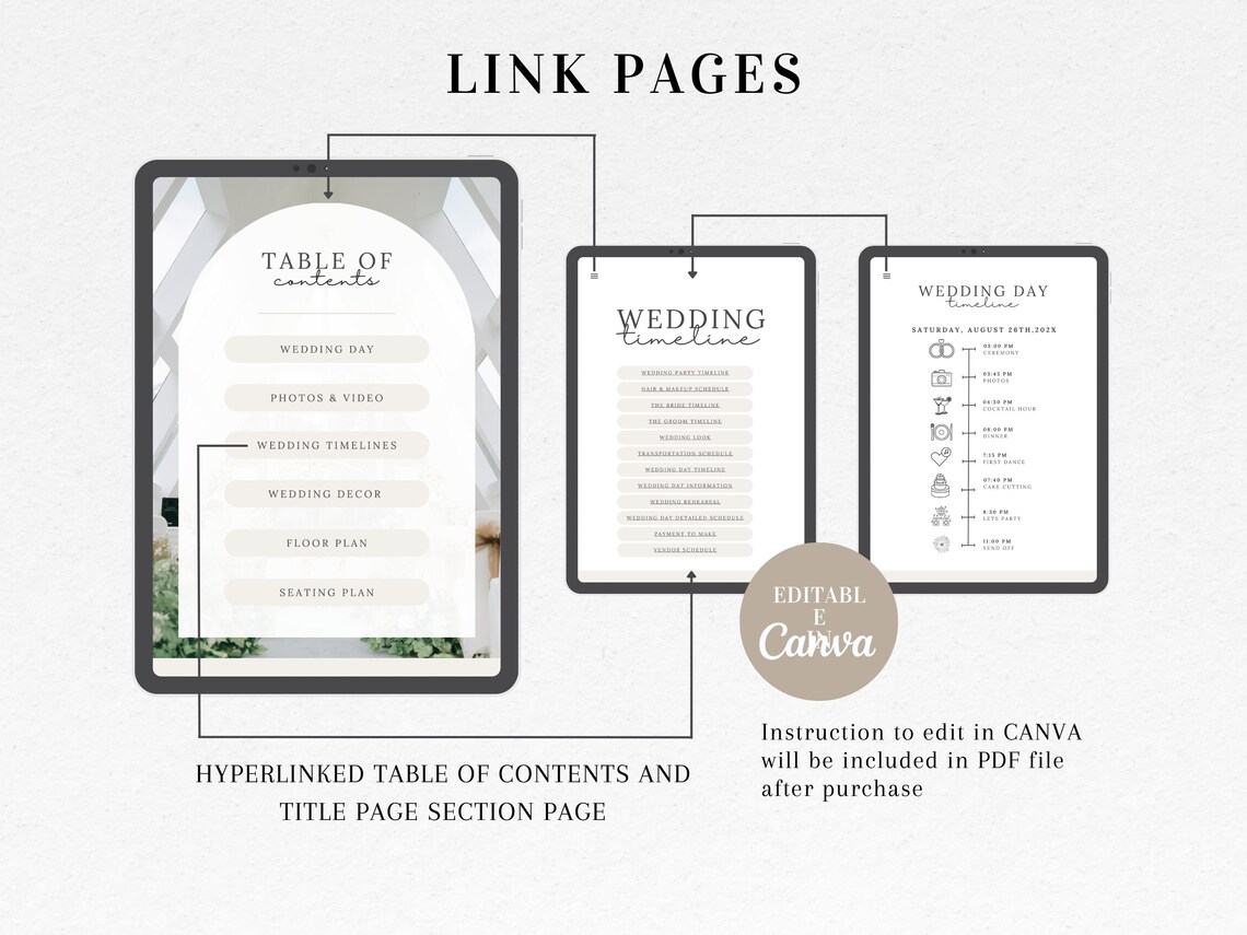 Wedding Planner Template Bundle Ultimate Wedding Day Binder Wedding ...