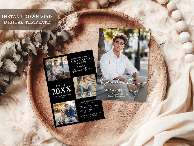 Modern Graduation Invitation Template, Graduation Announcement 2025 ...