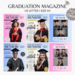 Graduation Magazine Template | Graduation Template | High School and ...