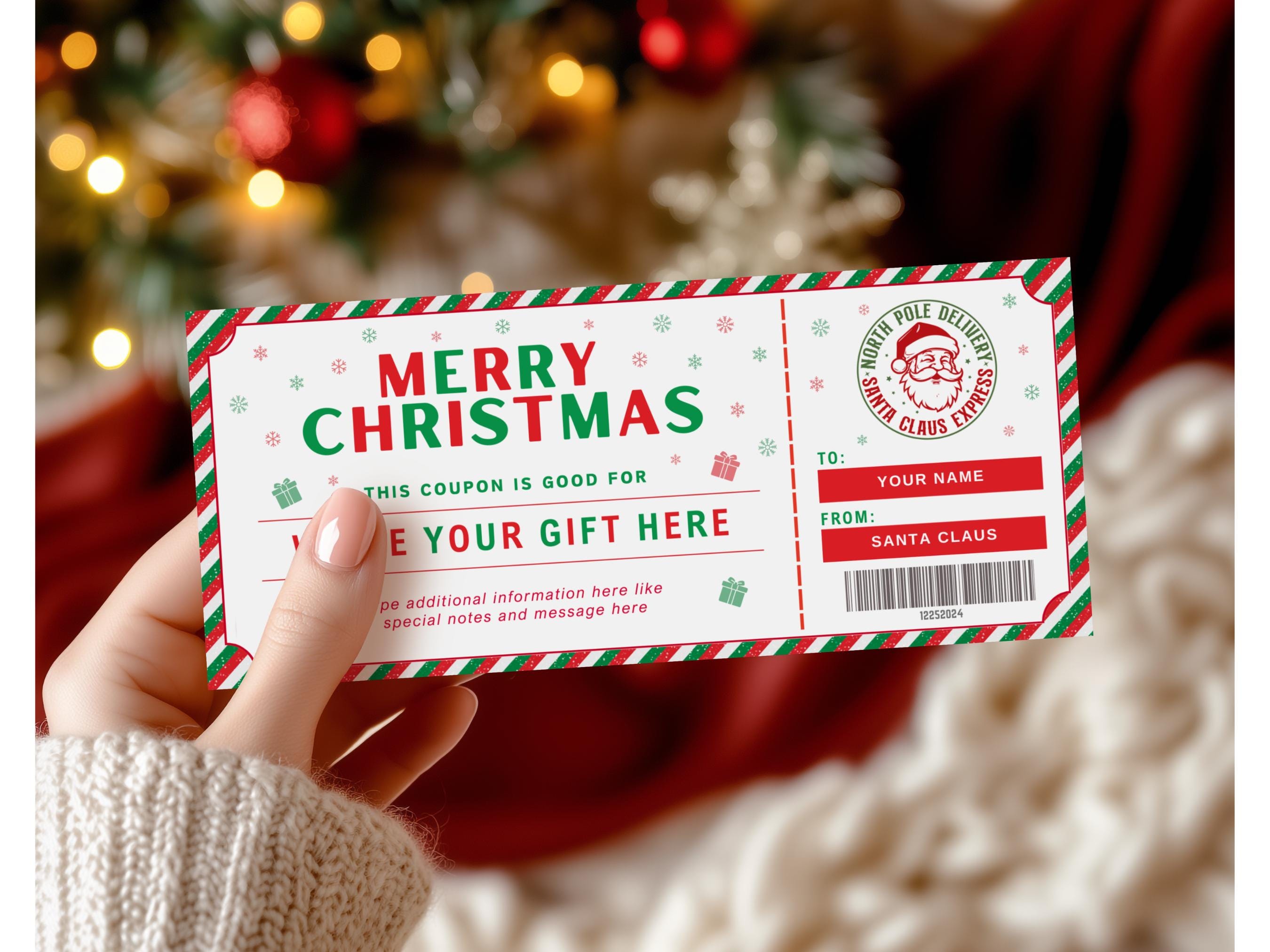 Christmas Gift Coupon Template | Printable Christmas Gift Card ...