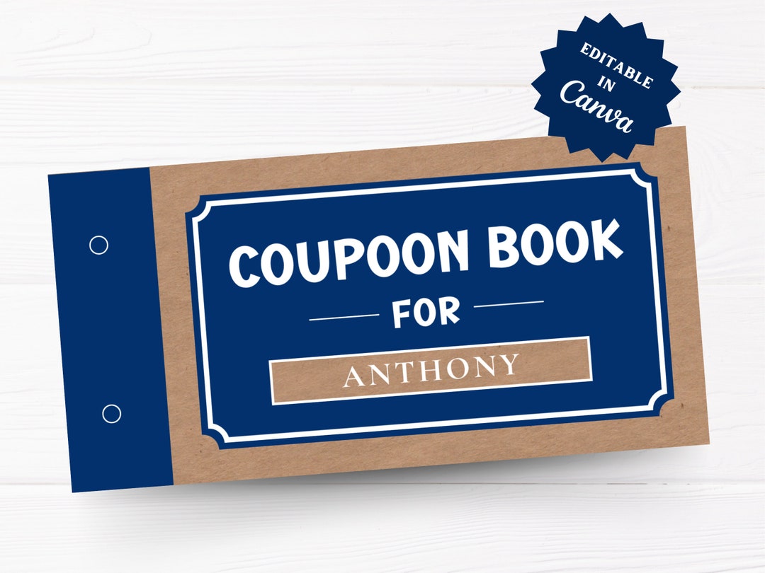 Printable Coupon Book Customizable Love Coupons Personalized Gift ...