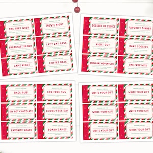 Printable Christmas Coupon Book, Stocking Stuffer for Kids & Adults ...