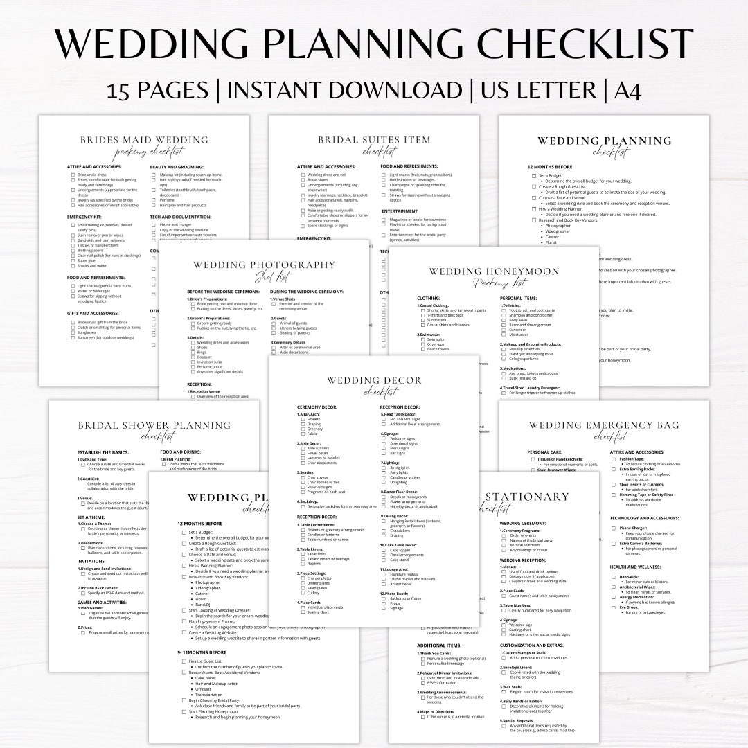Wedding Checklist | Wedding Planning Checklist | Wedding Checklist ...