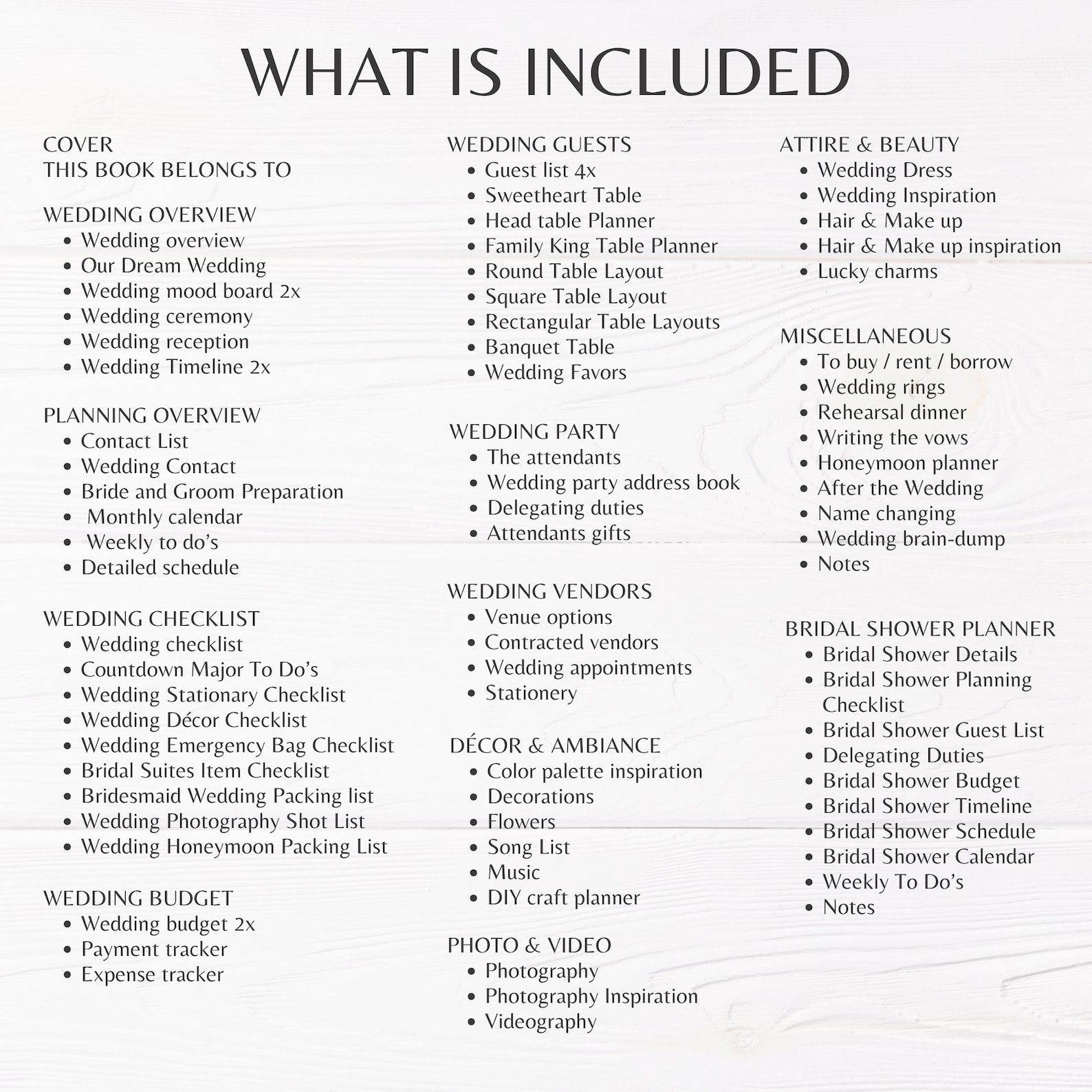 Wedding Planner | Printable Wedding Planner | Wedding Plan Bundle ...