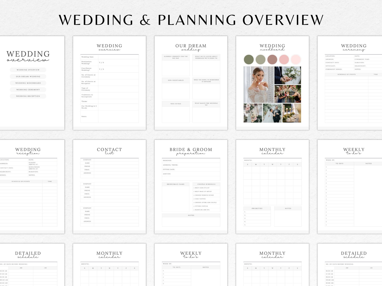 Wedding Planner Printable Wedding Planner Digital Wedding Planner ...