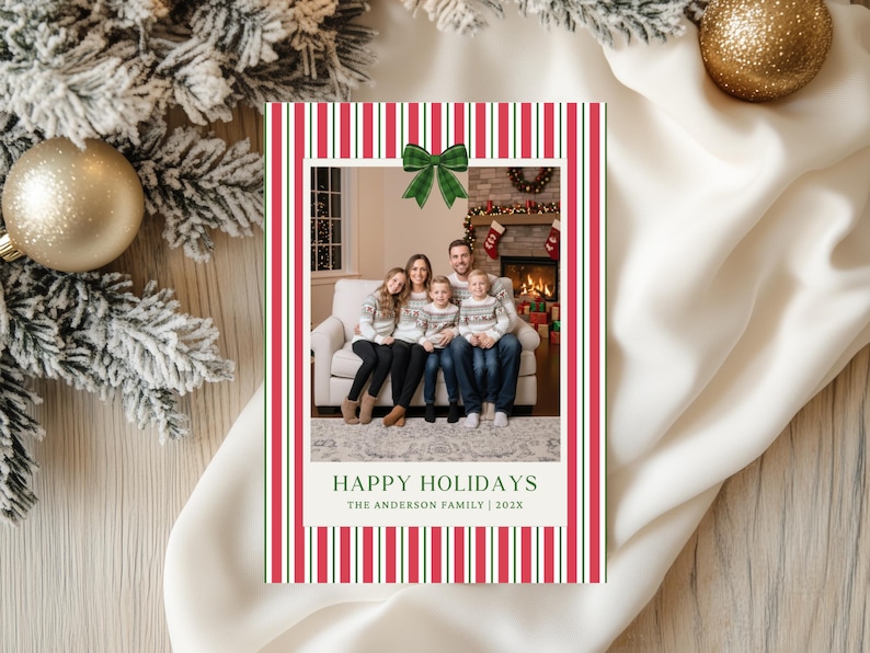 Christmas Photo Card, Christmas Card Template, Holiday Photo Card ...