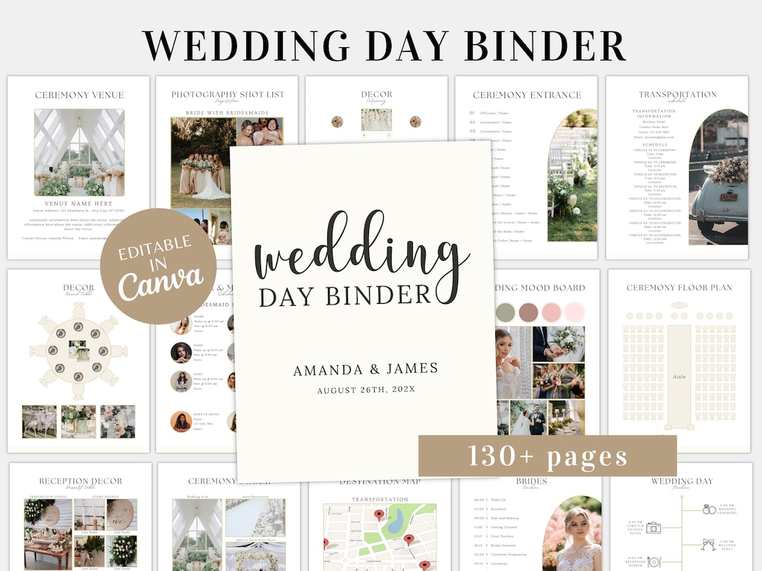 The Ultimate Wedding Day Binder Template | Wedding Binder Template ...