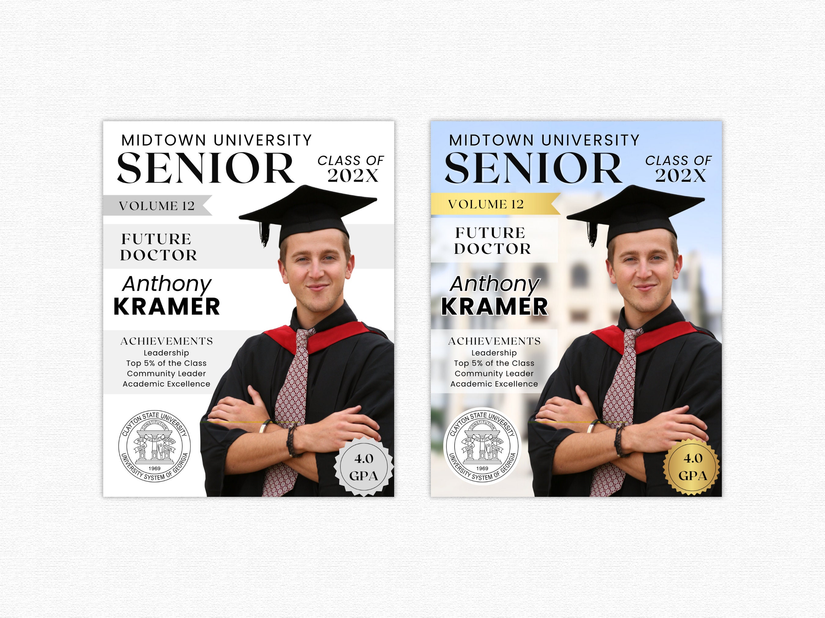 Graduation Magazine Template Graduation Template High School and Senior ...