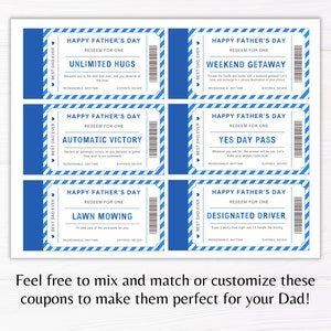 Fathers Day Gift Coupon Template | Printable Fathers Day Gift Coupon ...
