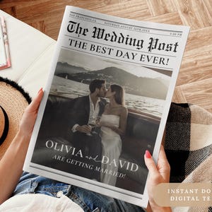 Newspaper Wedding Program Template, Wedding Program Template ...