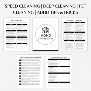 ADHD Cleaning Checklist Bundle | Printable ADHD Cleaning Planner ...