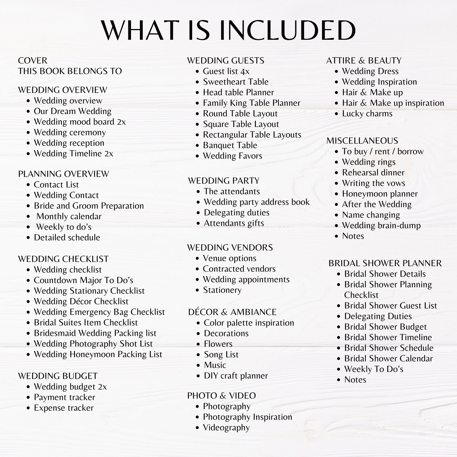 Printable Wedding Planner | Wedding Planner | Wedding Plan Bundle ...