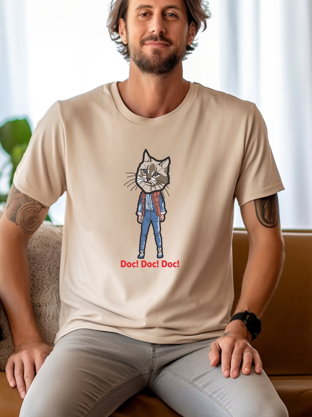 Doc! Doc! Doc! Cat Tee, Future and Back Cat Shirt, Classic Kitten T ...
