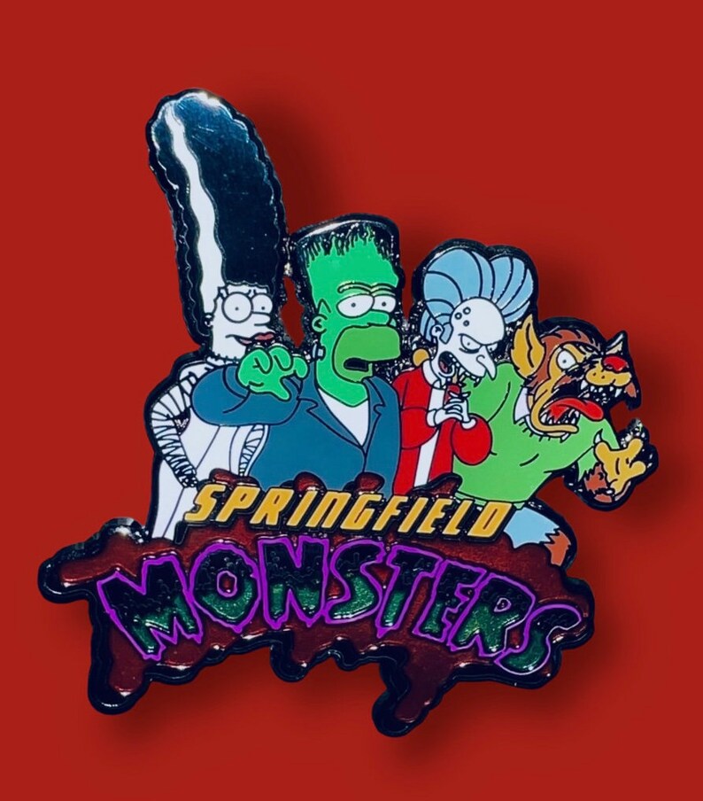 Springfield Monsters Simpsons Enamel Pin - Etsy