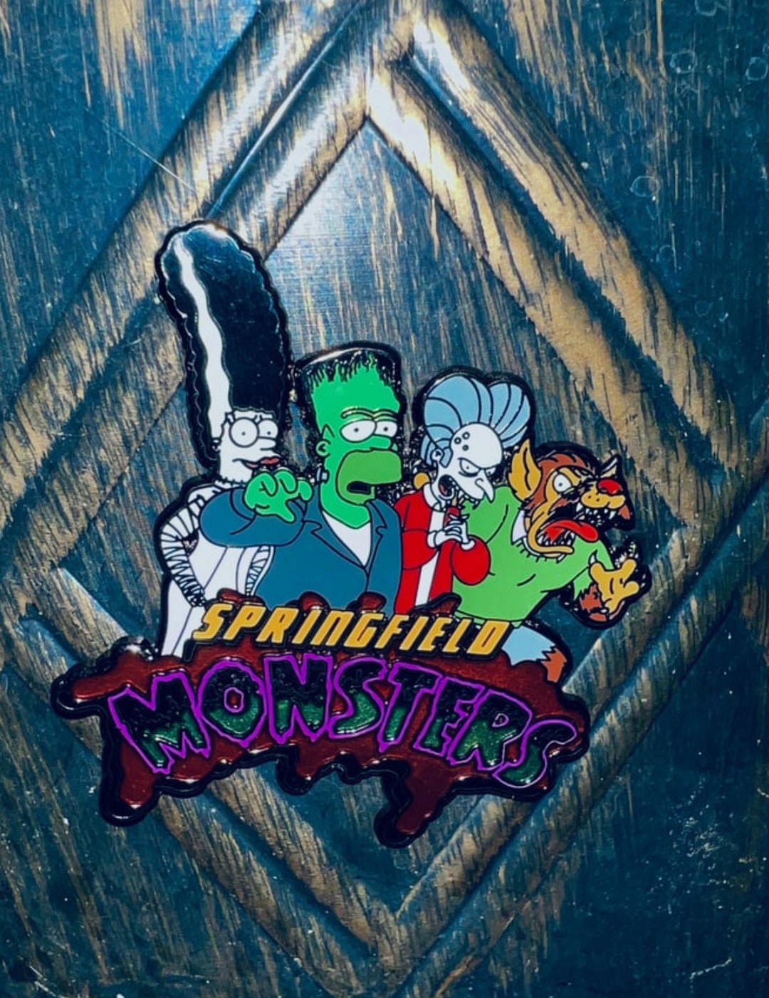 Springfield Monsters Simpsons Enamel Pin - Etsy