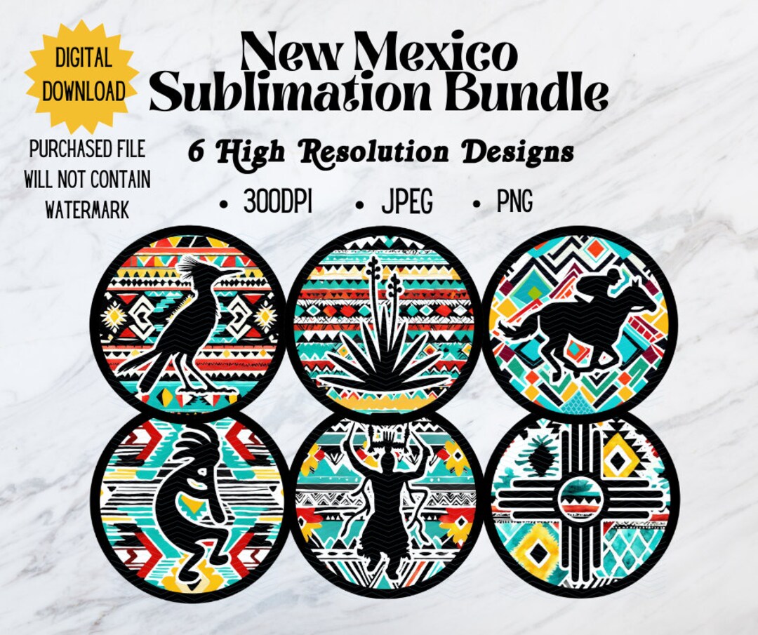 New Mexico- Sublimation Bundle PNG, High Resolution 300dpi DIGITAL ...