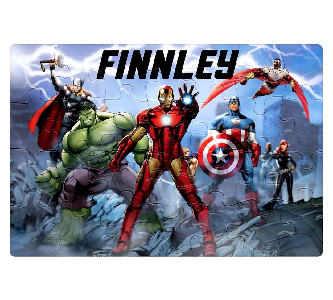 Personalized Superhero Puzzle With Name | Custom Kids Jigsaw | Perfect ...