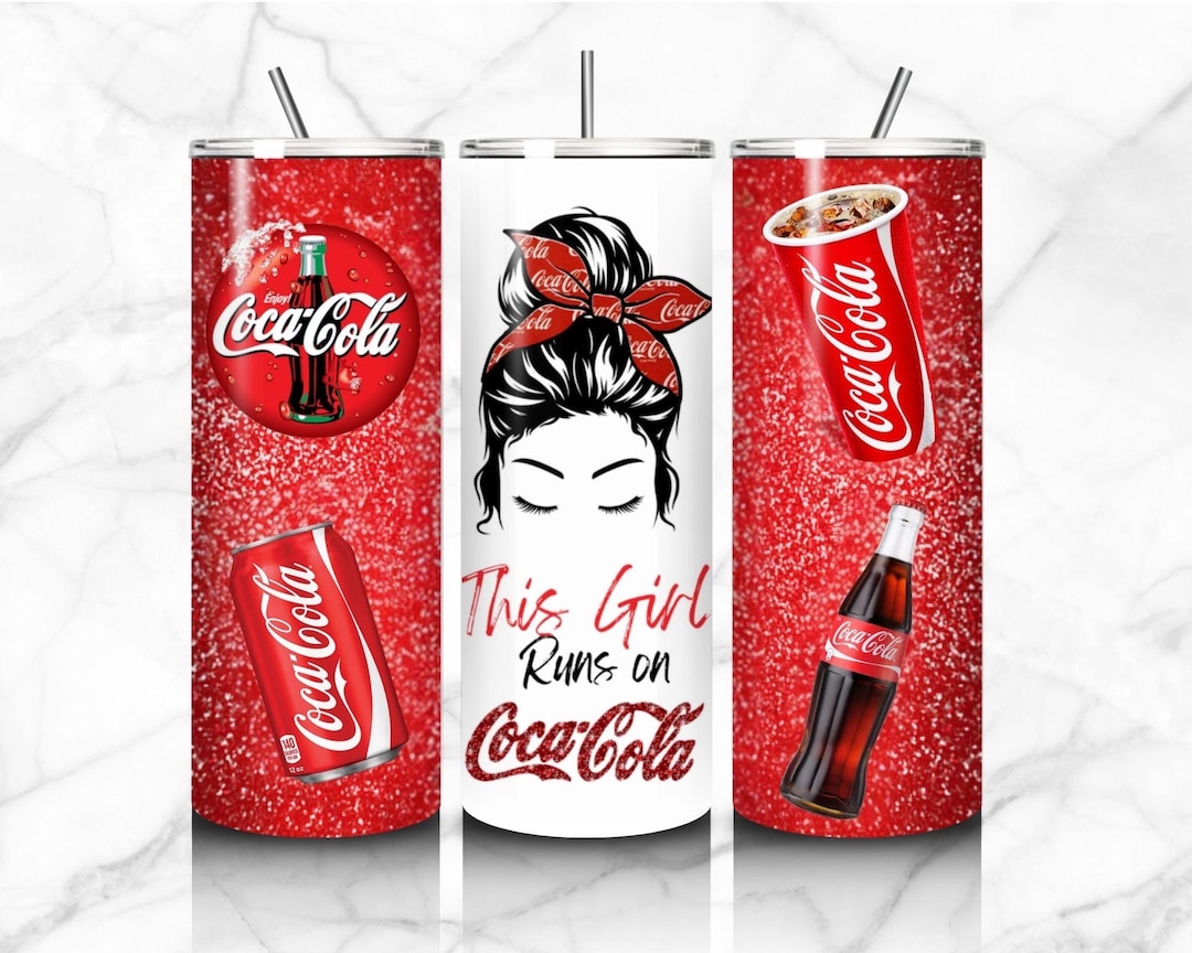 This Girl Runs on Coca Cola 20oz Skinny Tumbler - Etsy