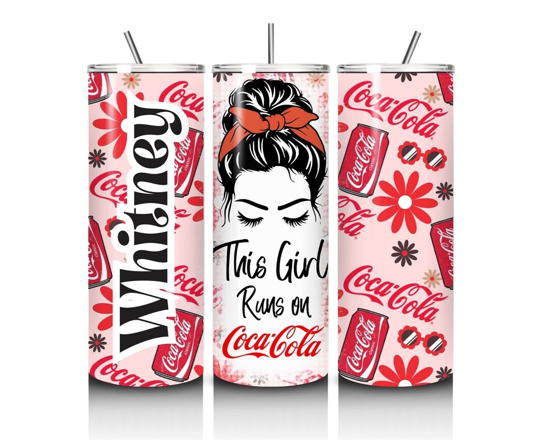 Boho Floral This Girl Runs on Coca Cola 20oz Skinny Tumbler - Etsy