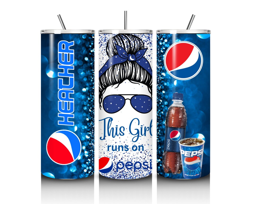 PERSONALIZED Pepsi Name This Girl Runs on Pepsi 20oz Skinny Tumbler - Etsy
