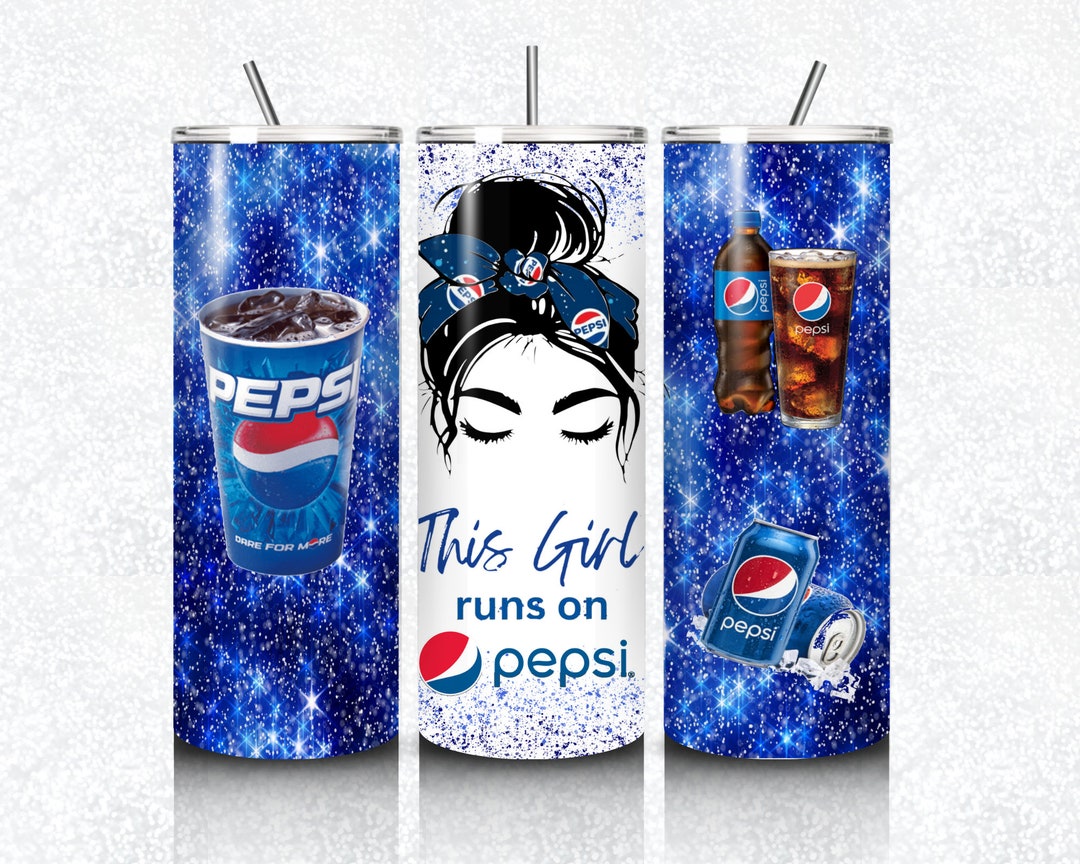 This Girl Runs on Pepsi 20oz Skinny Tumbler - Etsy
