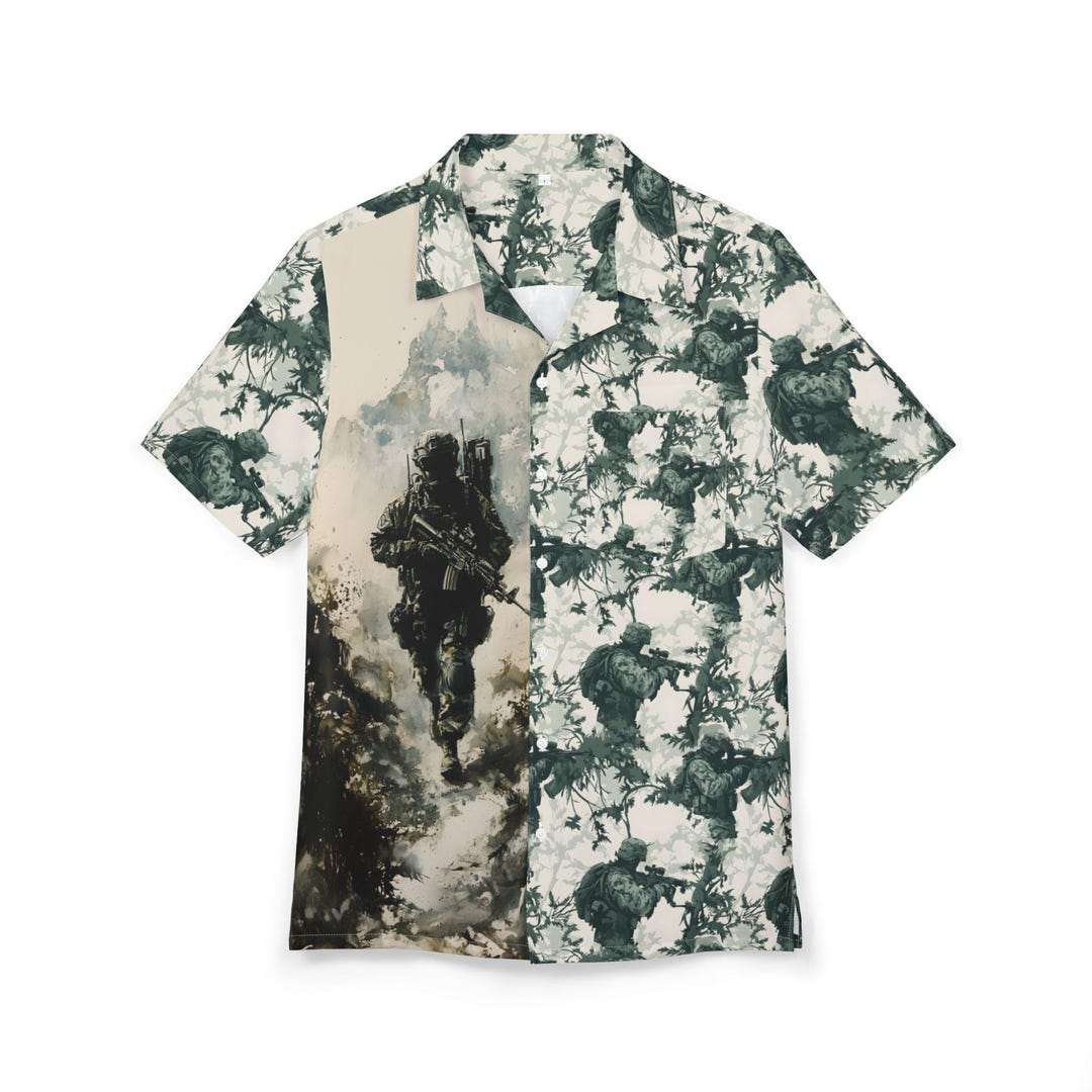 Unisex Army Hawaiian Shirt, Army Veteran Top, USA Patriotic Shirt ...