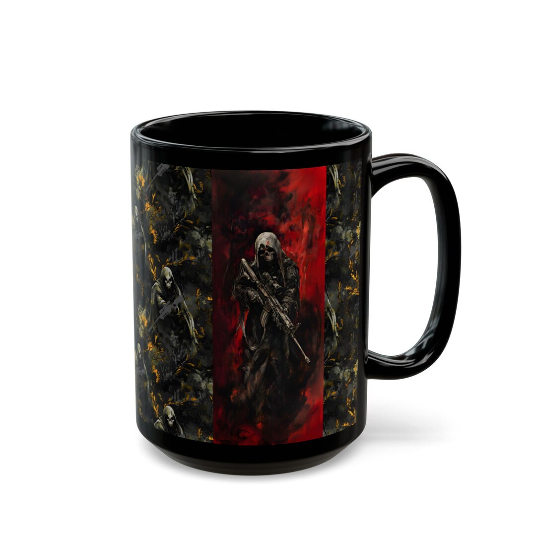 Grim Reaper Sniper Mug, Death From Afar Angel of Death Coffee Cup ...