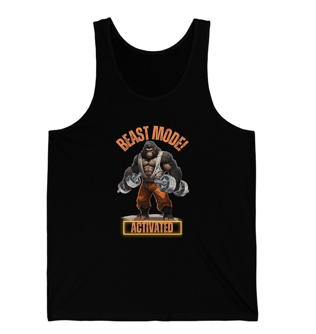 Beast Mode Workout Tank Top Exercise Gym Shirt Gorrilla Muscle Shirt ...