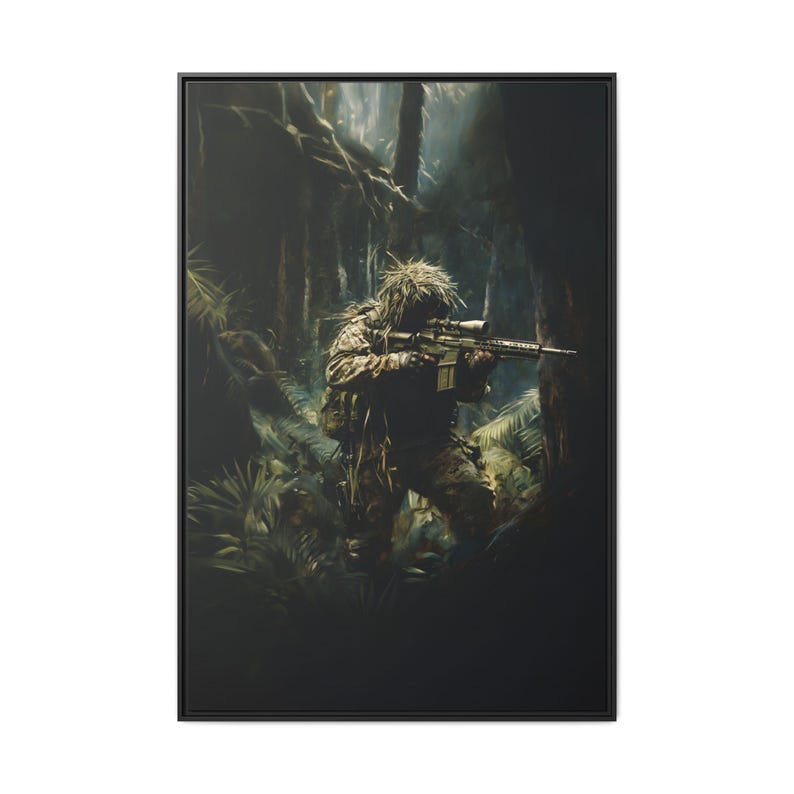 Jungle Warrior, Death From Afar, Sniper Painting, Military Sniper in ...