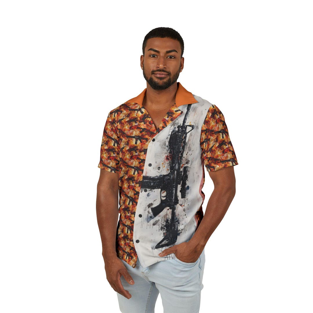 Hawaiian Shirt, Black Rifle Shirt for Shooters, 2A Shirt, AR Life ...