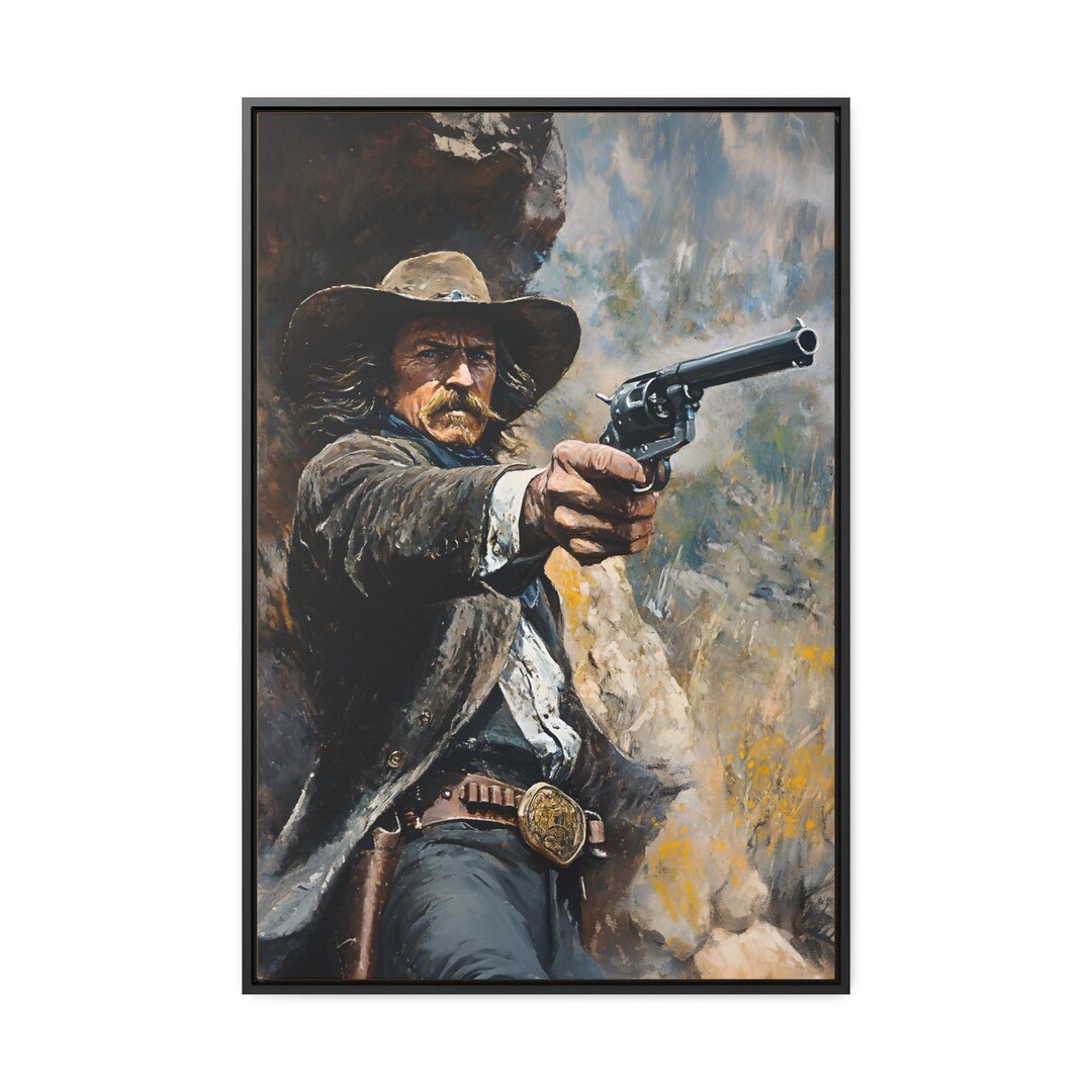 Wild Bill Painting on Canvas Print Cowboy Oil Painting for Western ...