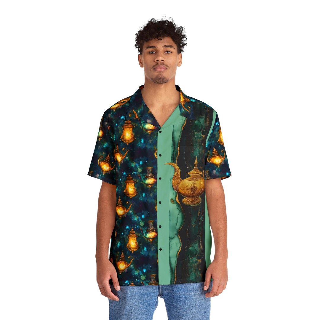 Hawaiian Shirt Magic Lantern Aladdin Lamp Genie Aladdin Shirt Lamp ...